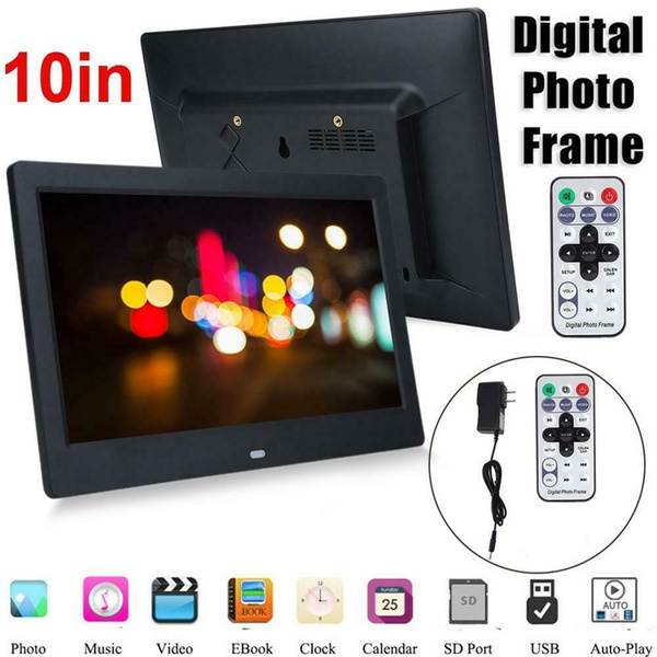 10 Inch 1024X600 Digital Photo Album Frame Video Player With Remote ...