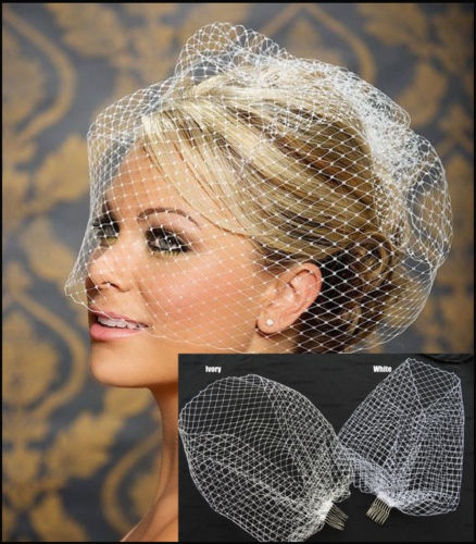 New White Ivory Black Bridal Net Birdcage Veils Charming Wedding Veil ...