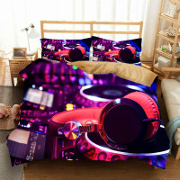 New 3D Digital Dj Music Printing Soft Cotton Bedding Set 1 Quilt Cover+ ...