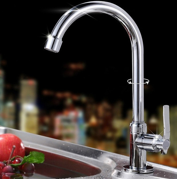 Cold Water Tap Basin Kitchen/Bath Wash Basin Rotate Faucet Chrome ...