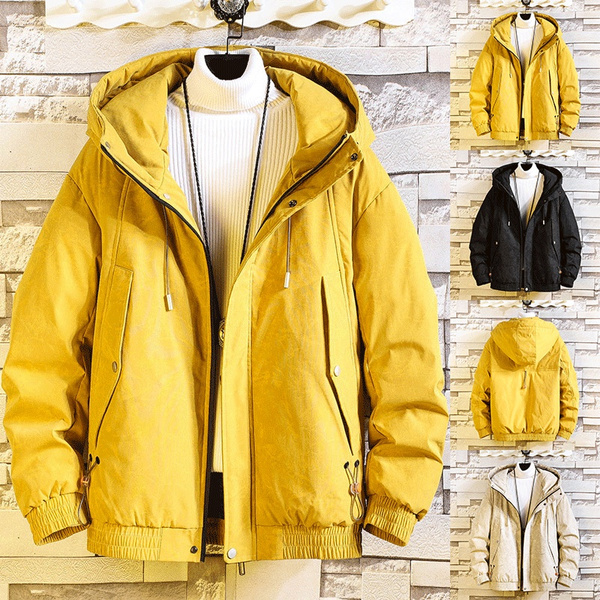 Fashion Mens Jacket Winter Youth Cotton Jacket Student Mens Jacket ...