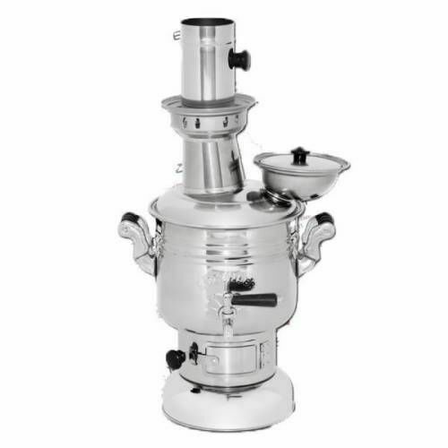 Turkish Handmade WOOD BURNING STAINLESS STEEL Samovar Champing Tea ...