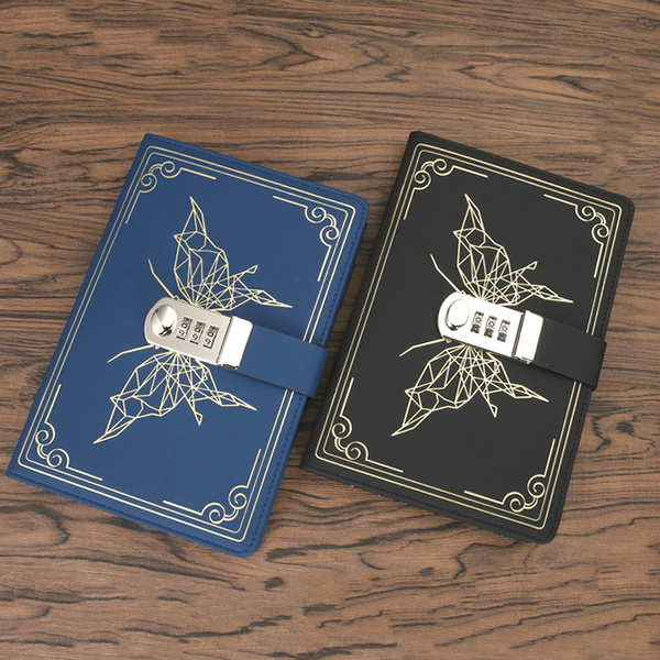 Creative Retro White Diary with Butterfly Design Student Password ...