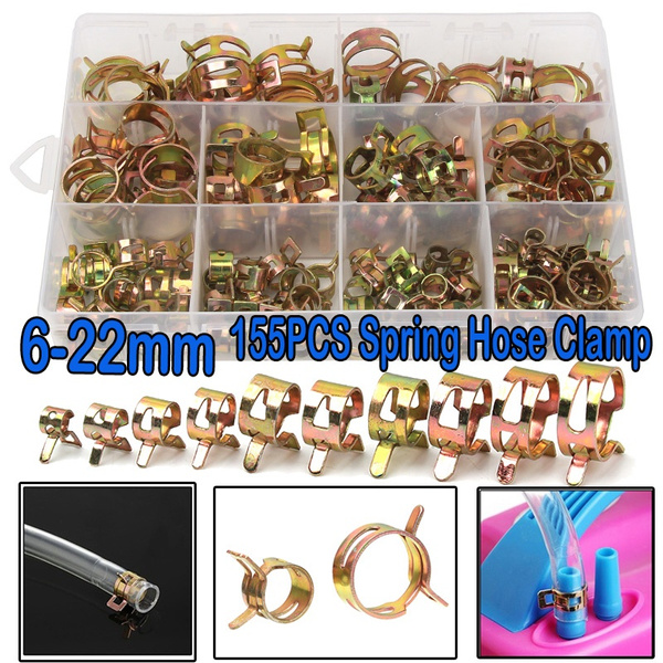 155PCS Hose Clamp Zinc Plated Spring Hose Pipe Clamps Air Clip Clamp | Wish