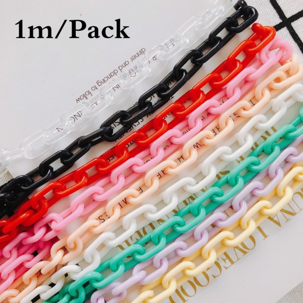 8x13mm 1m/Set Colored Acrylic Square Chains Plastic Chain for DIY ...