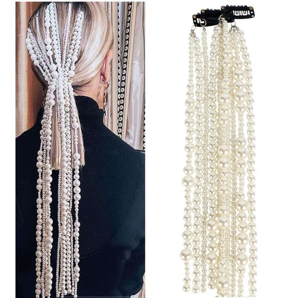 Hair Accessories Fashion Gift Party Makeup Hairband Tassel Hair Clip ...