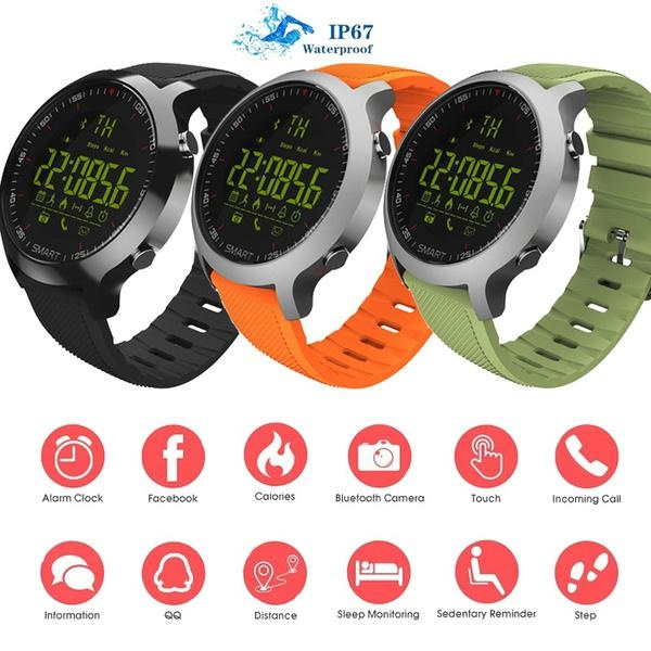 EX18 Sport Smart Watch IP68 Waterproof 5ATM Passometer Xwatch Swimming ...