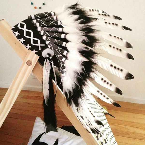 Feather Headdress props hat Feather Party Decorative Photography Props ...