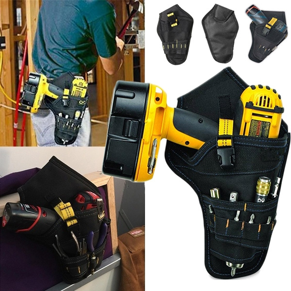 Heavy-duty Drill Holster Tool Belt Pouch Bit Holder Hanging Waist Bag ...