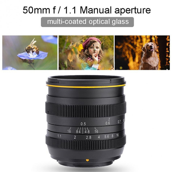 50mm F1.1 Large Aperture Manual Focus Portrait Lens for Micro Single ...