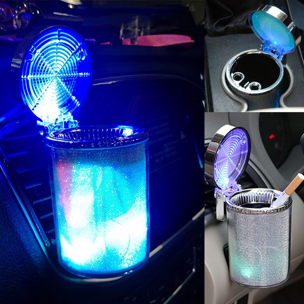 Car Led Colorful Light Ashtray Hanging Creative Illumination Ashtray | Wish