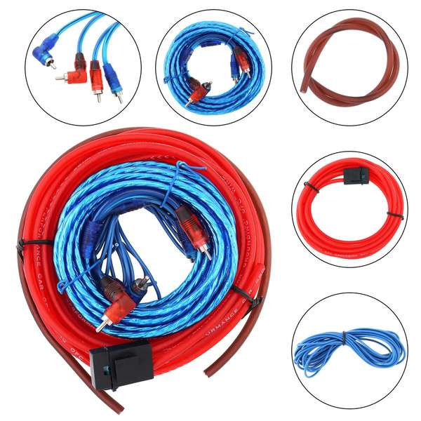1 Set of Car Audio Wiring Kit Car Speaker Woofer Cables Car Power ...