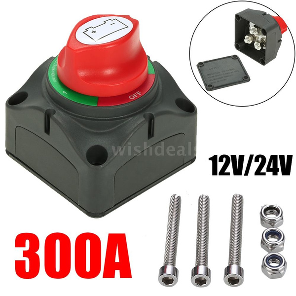 12V/24V 300A Dual Car Battery Isolator Main Battery Switch Emergency ...