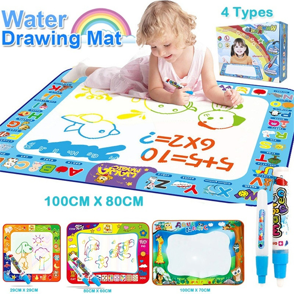 4 Types Children Educational Drawing Toys Mat Water Drawing Board ...