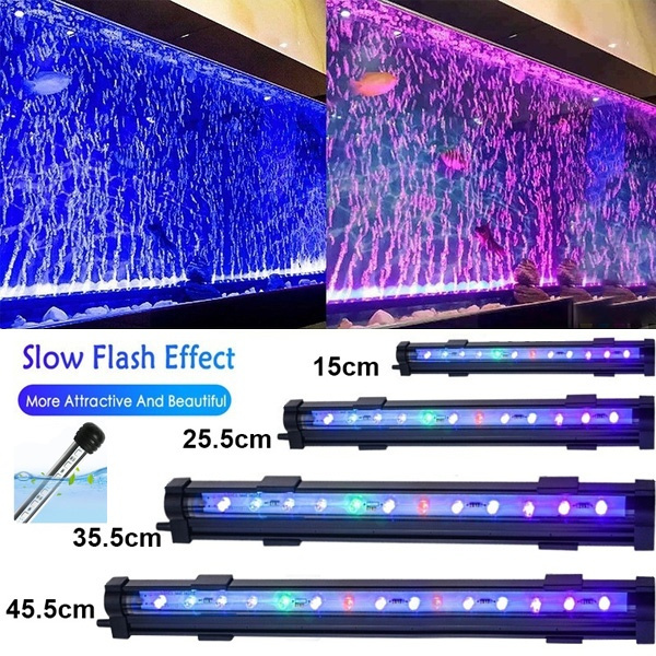 15/25.5/35.5/45.5cm Waterproof LED Fish Tank Light Waterproof Aquarium ...