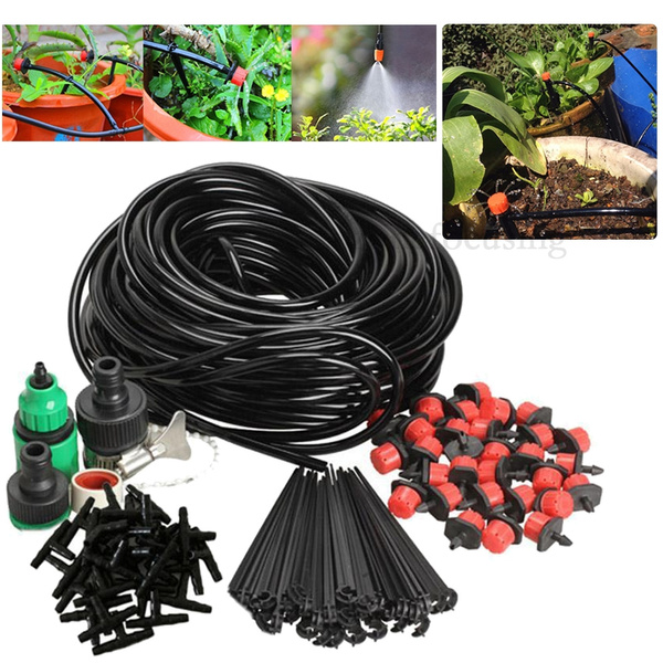 5/10/15/20/25m DIY Micro Drip Irrigation System Self Watering Garden ...