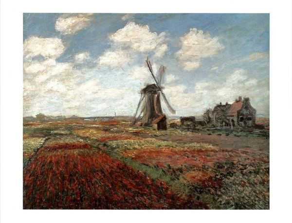 Claude Monet Field of Tulips in Holland French Impressionist Canvas ...