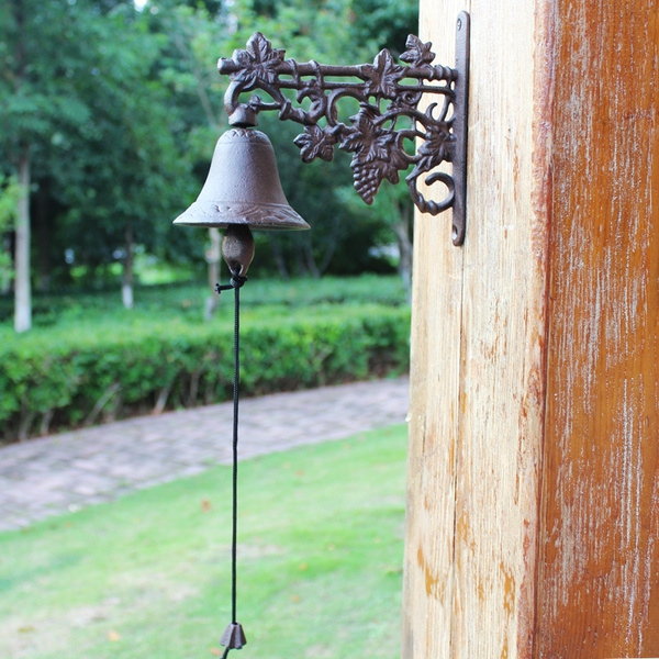 Vintage Antique Cast Iron Door Bell Wall Mounted Chime Doorbell Home ...