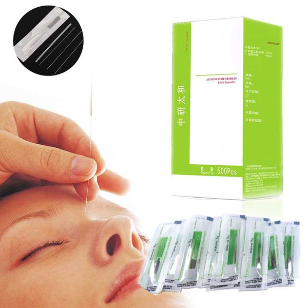 500pcs/box 15 Sizes Disposable Acupuncture Pin Sterile Needles Single ...