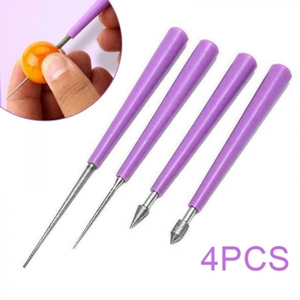 New Quality 4Pcs Diamond Pearl Glass Bead Reamer Burr Beading Hole ...