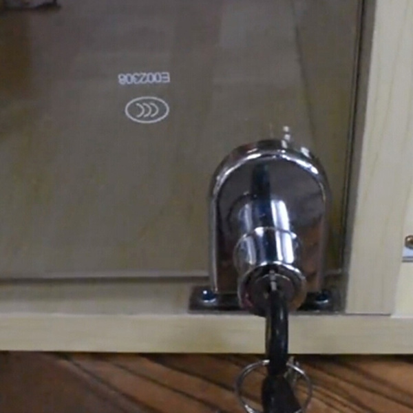 Safety Glass Cabinet Double Open Punch Free Single Open Showcase Lock ...