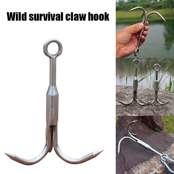 Grappling/Grapnel Hook 3-Claw Stainless Steel Tree Climbing Hook ...