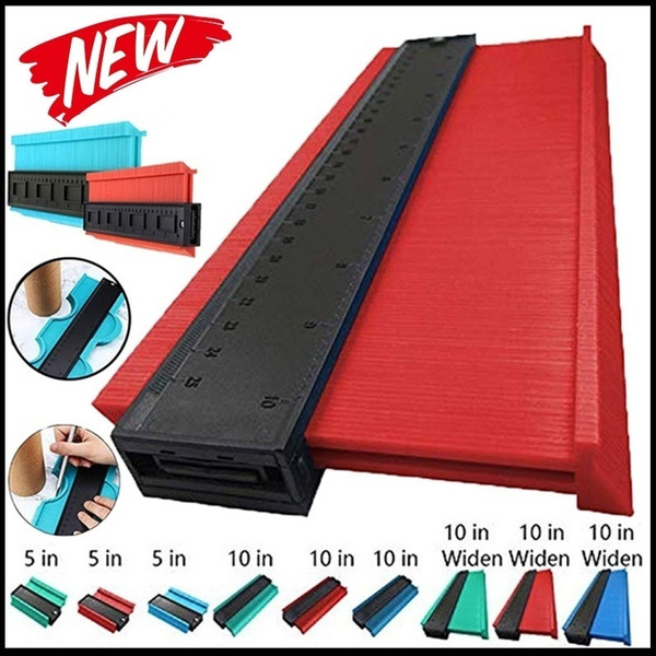 New 5/6/10 Inch 3D Mitre Angle Measuring Ruler Plastic Contour Gauge ...