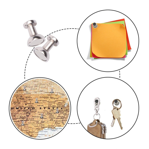 20/40 pcsNeodymium Magnet Buckle A4 Memo Magnetic Marker Hom Fridge ...