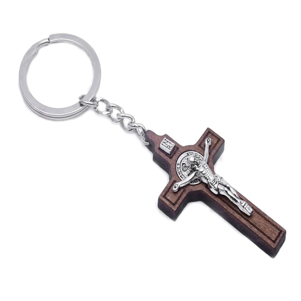 Christian Jesus Cross Keychain Religious Key Ring Jewelry Pendant Car ...