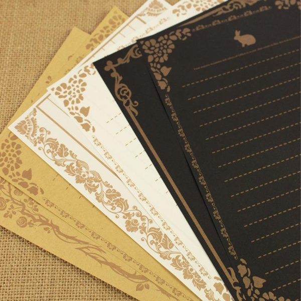 8 sheets/set European Vintage Style Writing Paper Love Kraft Letter ...