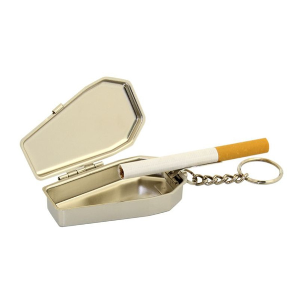 Tinplate Coffin Shape Pocket Ashtray Portable Ash Tray with Lids ...