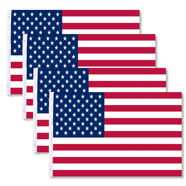 Yescom 4pcs 3x5' ft USA U.S. American Star and Strips Flag w/ Grommets ...