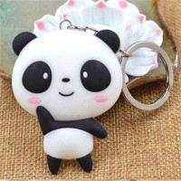 Silicone Panda Keychain Cartoon Panda Keychain Keyring Bag Pendant Key ...