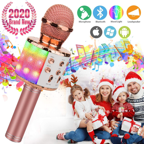 Fashion Handheld Wireless Bluetooth Microphone KTV Karaoke Microfono ...
