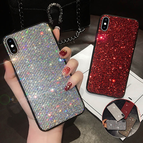 Luxury Glitter Soft Edge and Hard Back Cover Shockproof Phone Case ...