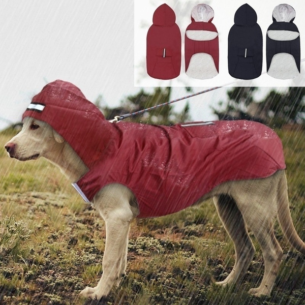 Pet Large Dog Raincoat Waterproof Big Dog Clothes Outdoor Coat Safty ...