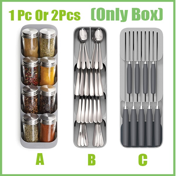 Brand New Kitchen Drawer Organizer Tray Spoon Cutlery Separation ...