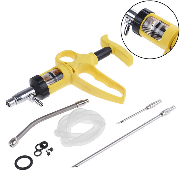 10ml continuous drench yellow gun syringe sheep goats oral pig animal ...