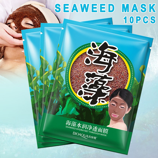 10Pcs Seaweed Mask Moisturizing Hydrating Pore Shrink Facial Skin Care ...