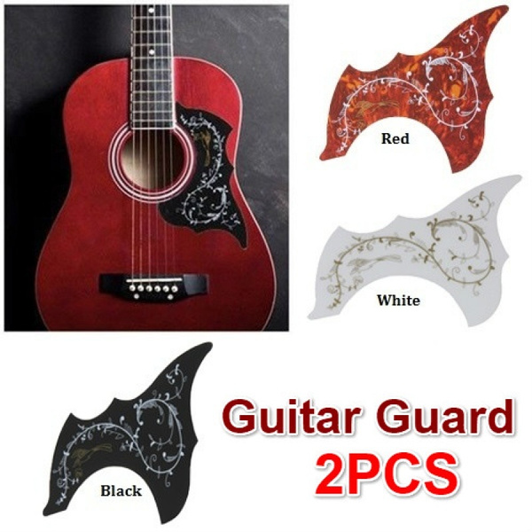 2Pcs Hummingbird Acoustic Guitar Celluloid Pick Guard Scratch Plate ...