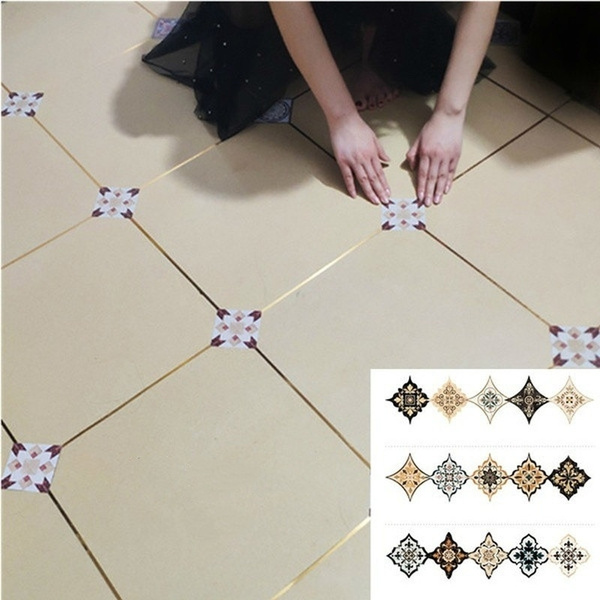 Diagonal tile sticker living room tile waterproof bathroom stickers ...