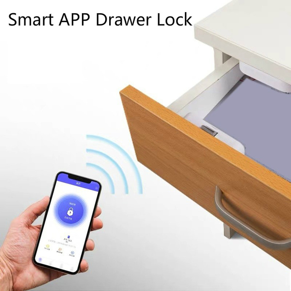 Smart APP Drawer Lock Free Hole Lock Invisible Lock File Cabinet Lock ...