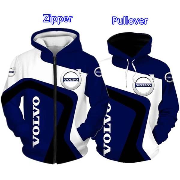 Plus Size Volvo 3D Ptinted Zipper Hoodie Sweatshirts Men Women Round ...