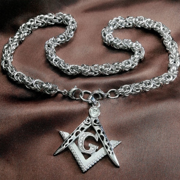 Hight Men Women Tone 316L Stainless Steel Freemasonry Masonic Mason ...
