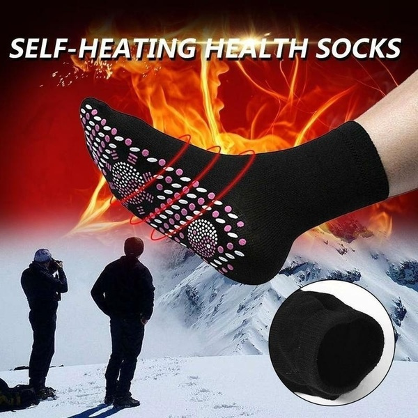 1 Pair Unisex Tourmaline Magnetic Socks Self Heating Therapy Magnetic ...
