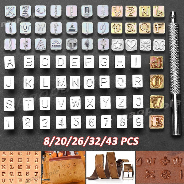 8/20/26/32/43Pcs Steel Punch Alphabet Letter Symbol Number Stamp Set ...