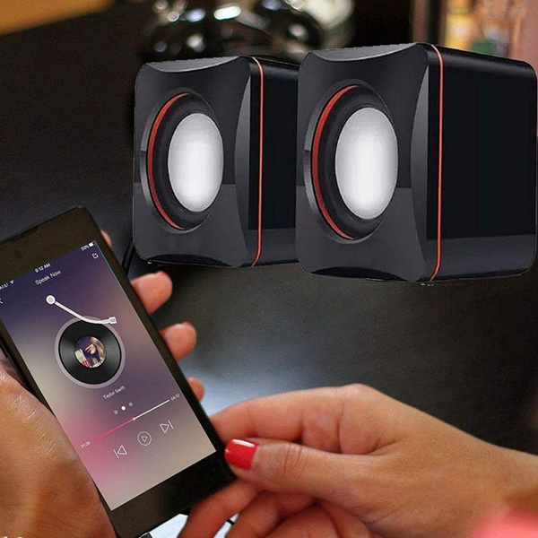 Mini Portable Compact Stereo Small Square 3.5 mm Audio Jack Laptop ...