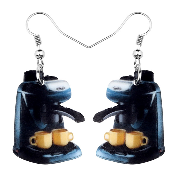 Acrylic Novelty Coffee Machine Earrings Drop Dangle Cute Fashion ...