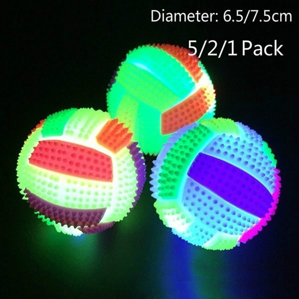 5/2/1Pcs Amazing Toys Flashing Bouncy Ball LED Light Hedgehog Bouncing ...