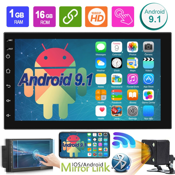 Android 9.1 7'' Double Din Touch Screen GPS Car Player 2.5D HD TFT ...